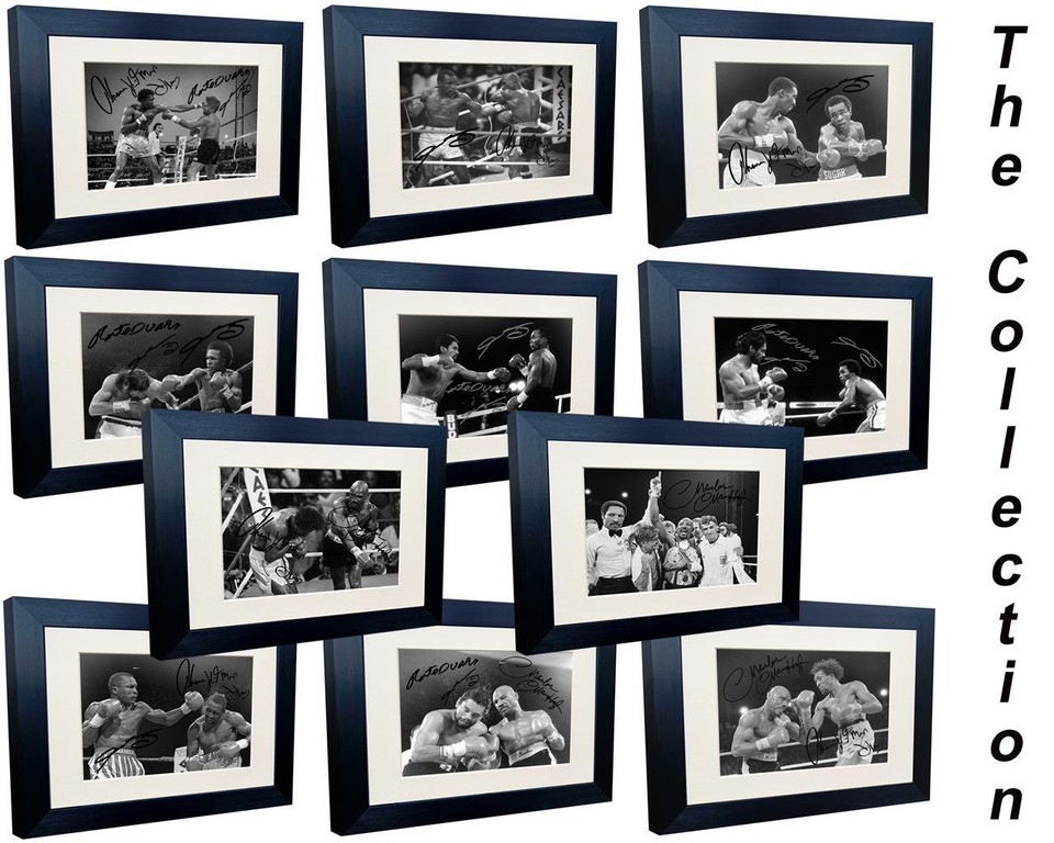Sugar Ray Leonard vs Roberto Duran Fight Poster Boxing Picture Frame ...