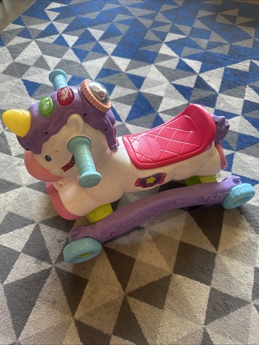 VTech Prance and Rock Learning Unicorn Rocker Ride-On Toy for Ages 12 ...