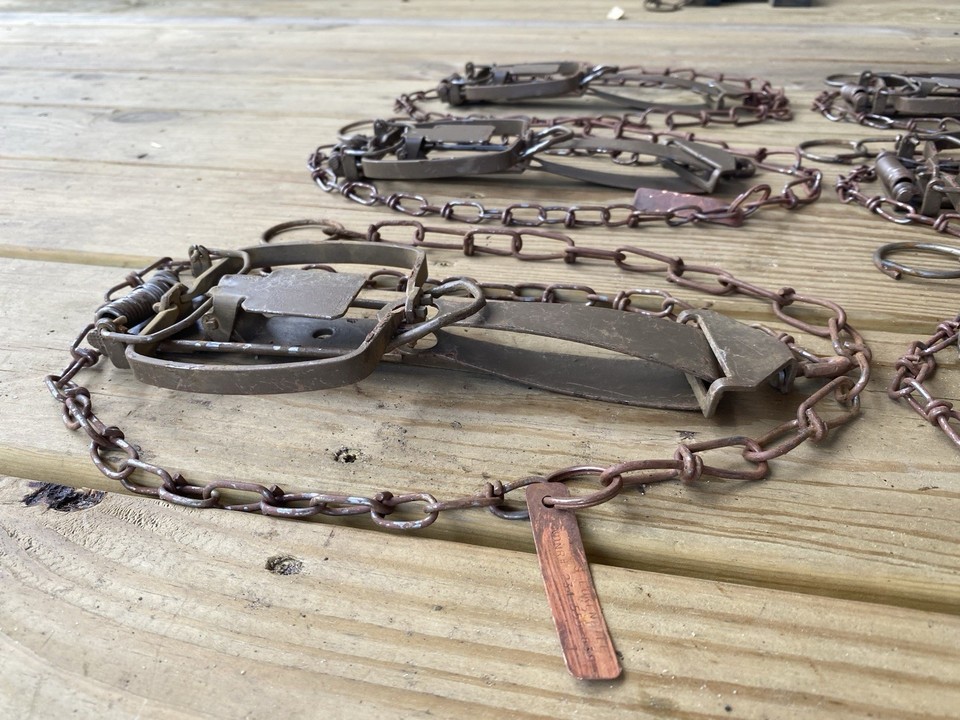 (6) SLEEPY CREEK #1 Stoploss Guard Long Spring Traps LONG CHAINS ...