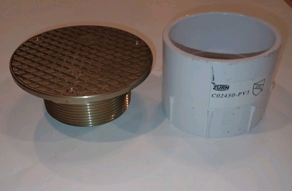 ZURN CO2450-PV3 FLOOR CLEANOUT, ADJUSTABLE, 3" PVC PIPE, FREE SHIPPING ...
