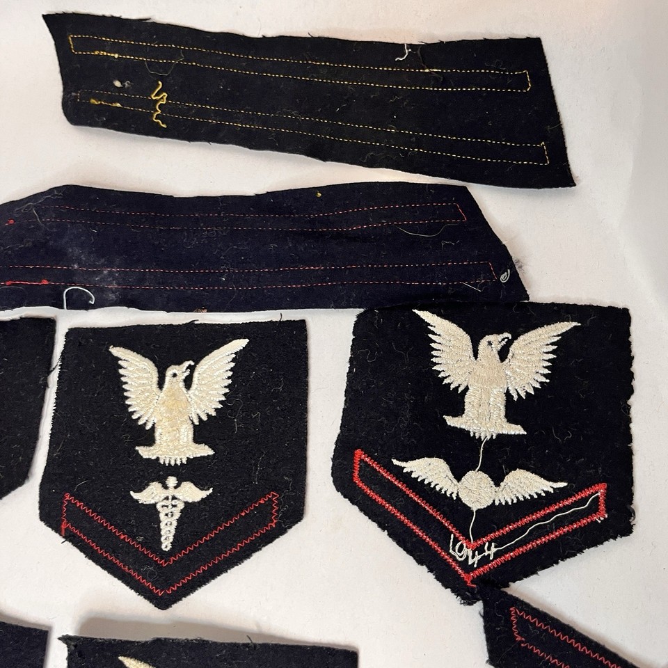 Vintage US Navy WWII Vintage MILITARY Enlisted PATCH LOT US Technician ...