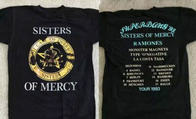 The Sisters of Mercy Rock Band Superbang Tour T Shirt Full Size S-5XL ...