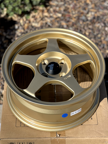 New Set of Avid1 AV08 15x6.5 +35et 4x100 Gold Finish (Set of 4 Wheels ...