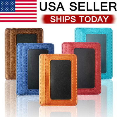 Slim Minimalist Front Pocket Wallet,RFID Blocking Credit Card Holder ID ...