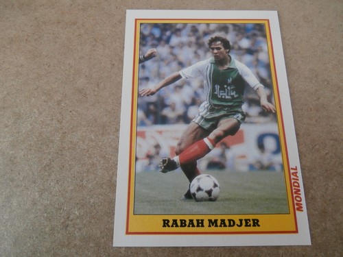 RABAH MADJER (ALGERIE), RARE 1986 FOOTBALL ROOKIE CARD MONDIAL (JT29 ...