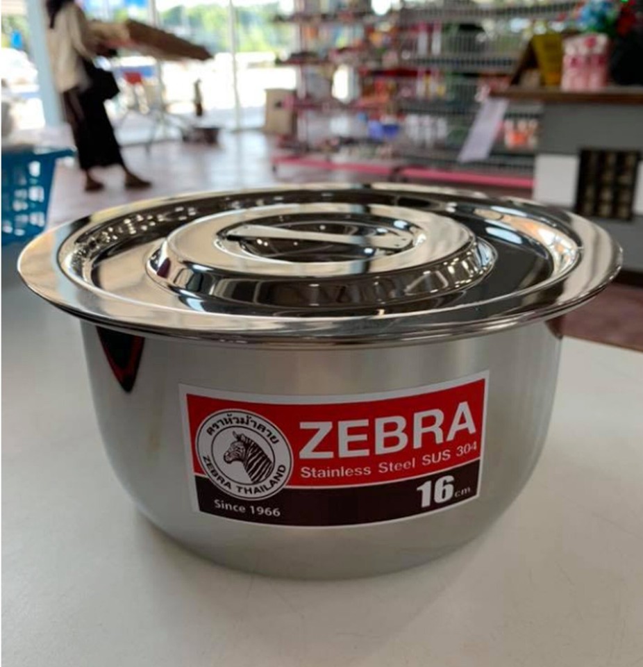 10PcSet Zebra Thai Chinese Stainless Steel Pot Indian Pan Cook Soup ...