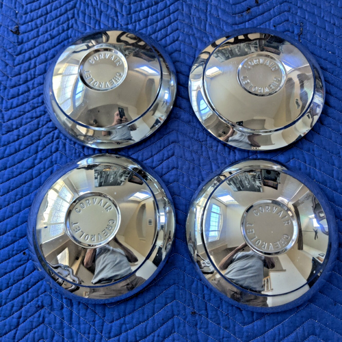 VTG Chevrolet Chevy Corvair Chrome Hubcaps Set of 4, 9" | eBay