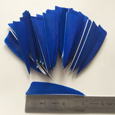 50PCS 3inch Dark Blue Shield Archery Fletches Fletching Arrow Feathers ...