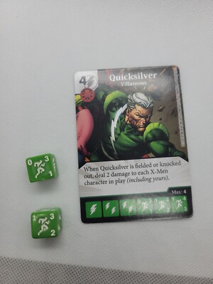 DICE MASTERS UNCANNY X-MEN Card & 2 Die #84 Quicksilver Villainous | eBay