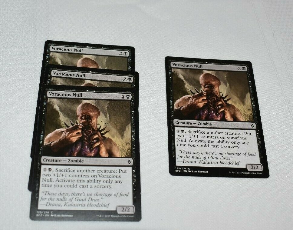 MTG card: 4x Voracious Null, Black Common Creature, Battle for Zendikar ...
