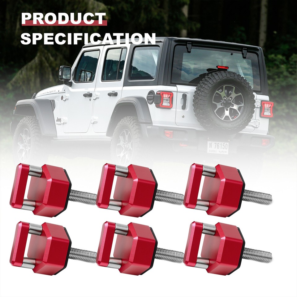 Jeep Wrangler JK JL for 6X Aluminum Hard Top Quick Removal Fastener ...