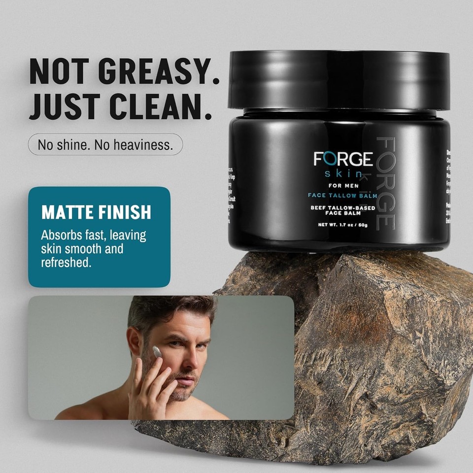 The Forge Skin Beef Tallow Balm for Men – Face Moisturizer & Skincare ...