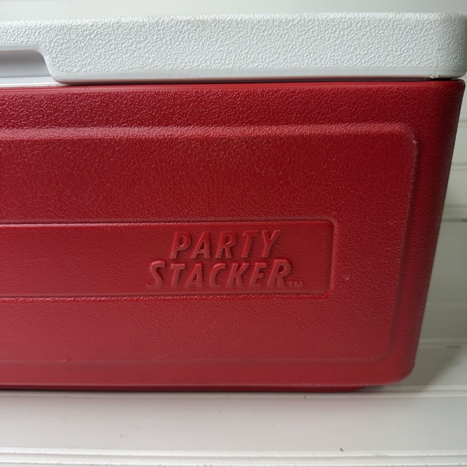 Coleman Party Stacker 24 Can Cooler Stackable Ice Chest Model 6225 Red ...