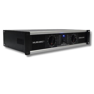 MUSYSIC 2 Channel Power DJ Amplifier 2000W Amplifier 2U Rack Mount Amp ...