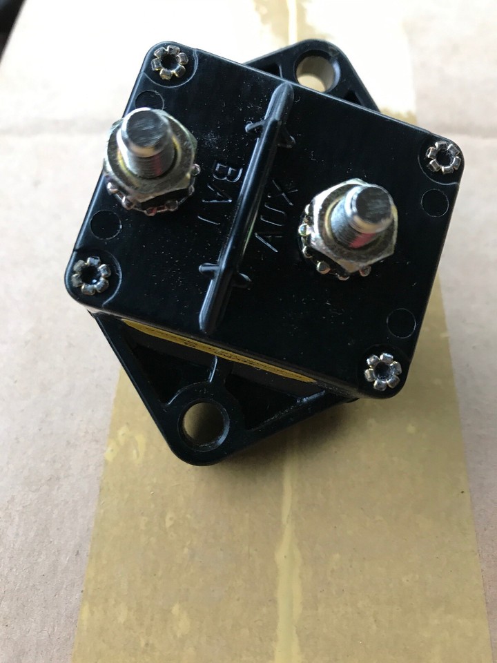 New HI-AMP Buss 42V DC 120A Waterproof Panel Mount Manual Reset Breaker ...