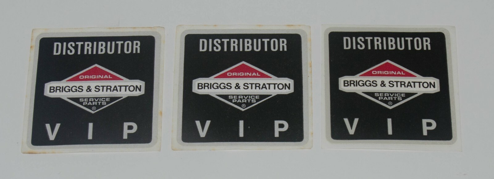3 NOS Vintage Briggs & Stratton Distributor Service Parts VIP Decals ...