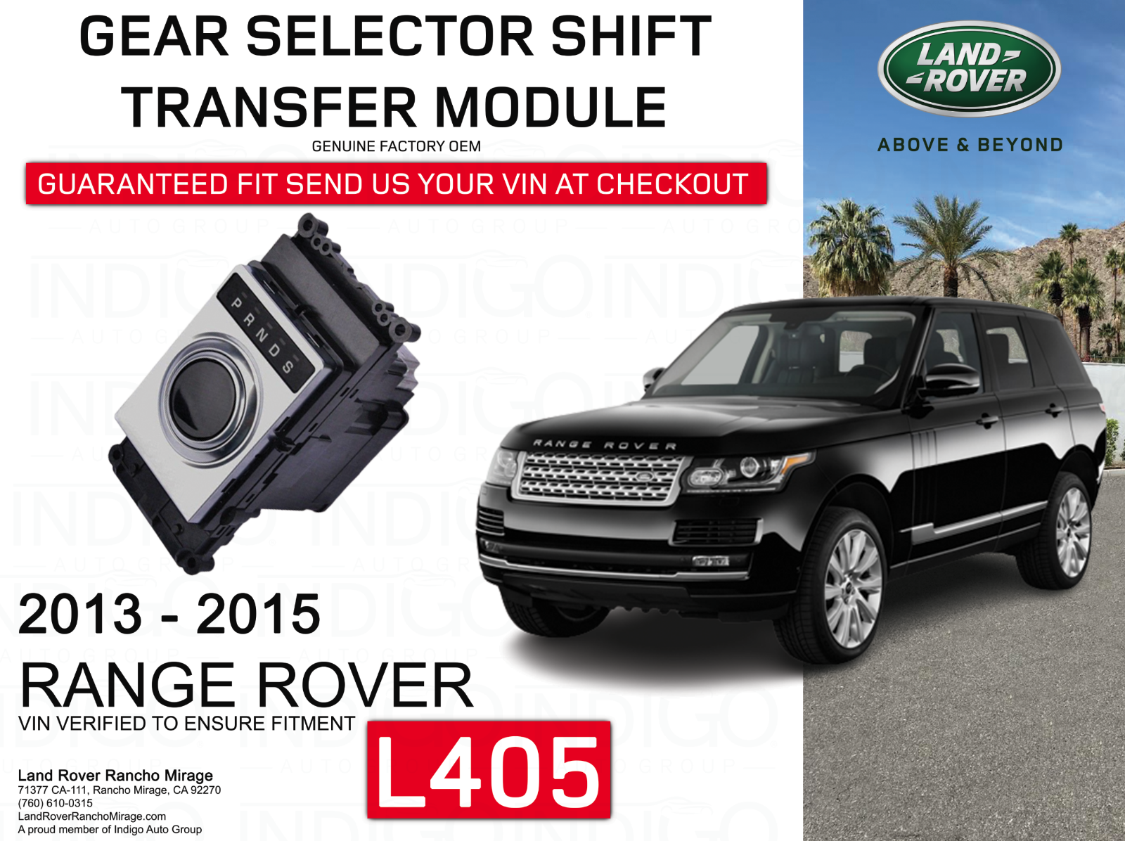 Genuine OEM New Land Range Rover TRANSFER CONTROL SHIFT GEAR SHIFTER ...