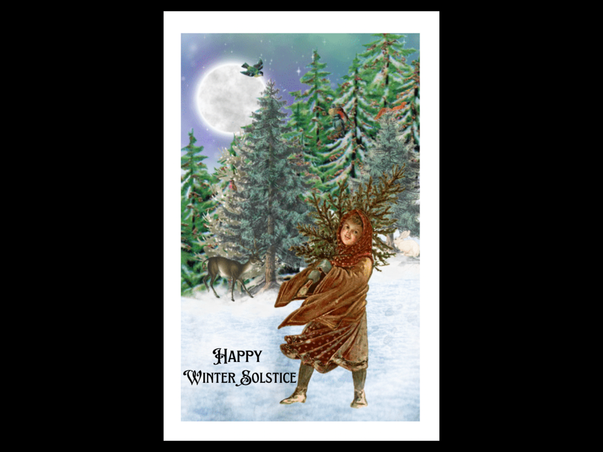 Wiccan Winter Solstice Wallpaper Winter Solstice Card, Pagan, Atheist,