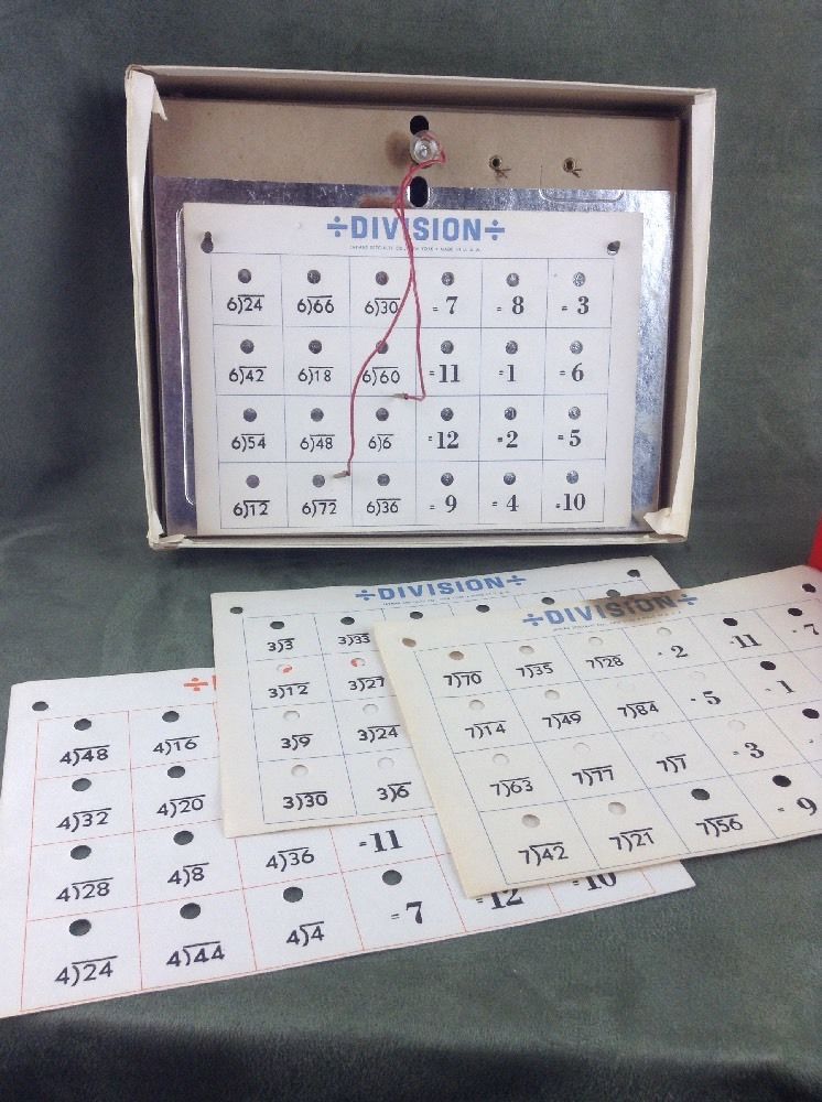 Extremely Rare Old Antique Division Math Game Jaymar Electric ...