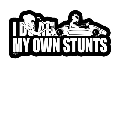 2 x Car Stickers i do all my own stunts gokart Decal Bike Bumper Window ...