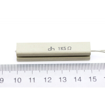 1 X CEMENTED CERAMIC RESISTOR 1K5 1.5K 1.5K 10W DH VERTICAL NOS (New ...