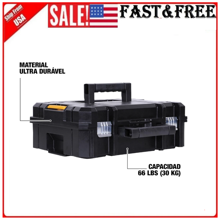 De WALT TSTAK II Flat Top Toolbox Storage Organizer - DWST17807 New, 13 ...