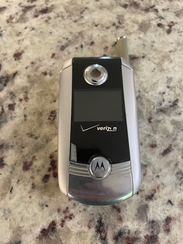 Motorola V series V710 - Silver and Black Verizon Rare Flip Phone ...