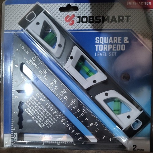 JOBSMART Square And Torpedo Level Set Made From Durable Die Cast ...