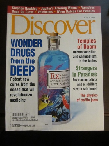 Discover Magazine March 1999 Wonder Drugs from the Deep Vampires ...