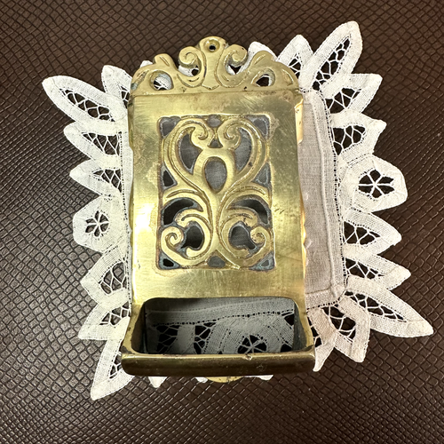 Ornate Vintage Brass Match Box Wall Mounted | eBay