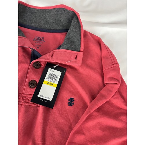IZOD Saltwater Relaxed Classics Mens Red Pullover Sweatshirt Medium | eBay