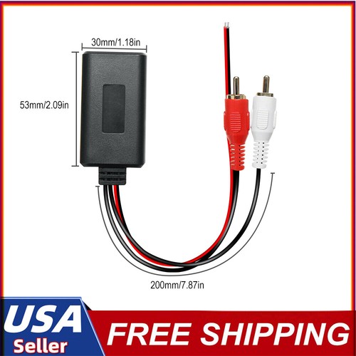 US STOCK Bluetooth Wireless 12V RCA AUX Adapter Dongle For Car Stereos ...