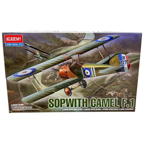Academy Sopwith Camel F.1 Model Kit 1/32nd Scale WWI Fighter Airplane ...