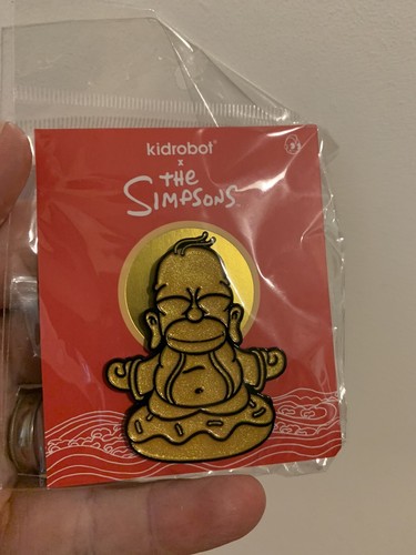 Kidrobot SDCC 2020 Exclusive The Simpsons Golden Homer Buddha Pin 1.5 ...