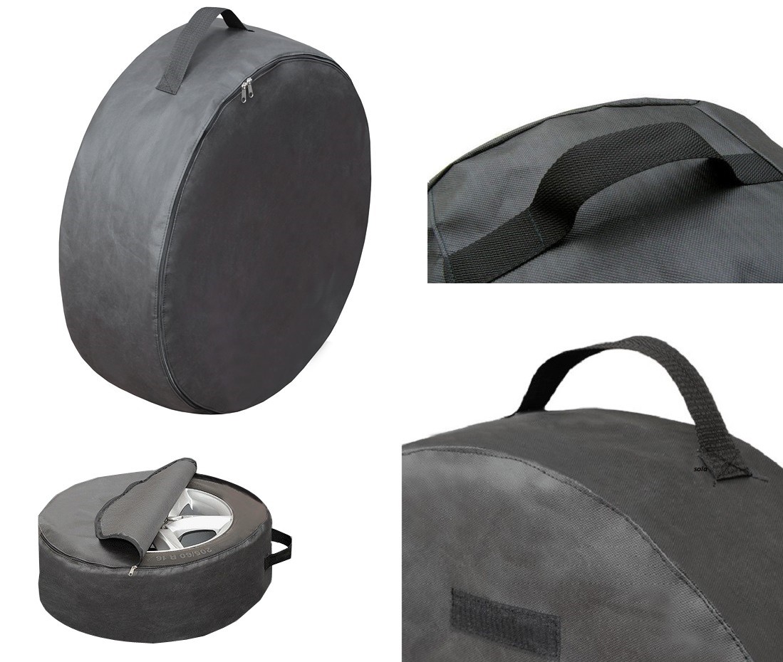 Black Spare Tyre Cover Wheel Storage Bag For Wheel Size Car Van R13 14 ...