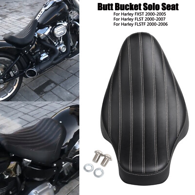 Synthetic Leather Butt Bucket Solo Seat For Harley Softail Springer ...