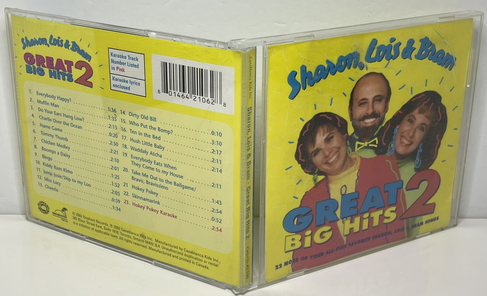 Sharon Lois Bram Great Big Hits 2 (CD, The Elephant Show, 2002 ...