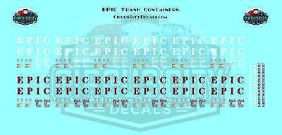 EPIC Trash Containers HO 1:87 Scale Decals | eBay