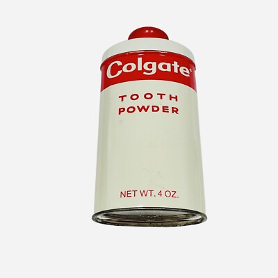 Vintage Colgate Tooth Powder 4 oz Metal Tin Collectible Mostly Full ...