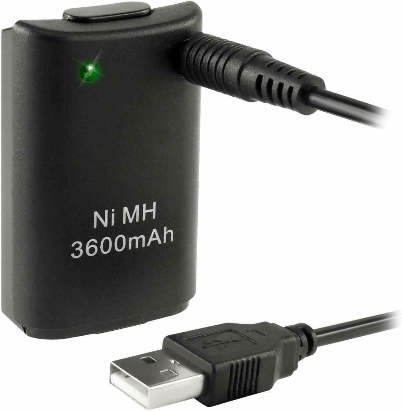 4x Battery Pack + Charger Cable For Microsoft Xbox 360 Wireless ...