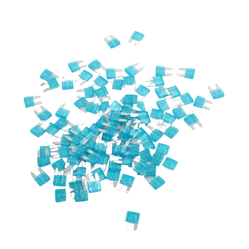ATM 15A Mini Blade Style Fuse 100 Pieces for 12 Volt Cars Trucks Boats ...