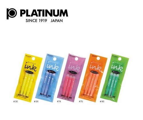 Platinum Preppy Highlighter Ink Cartridges Refill Choose from 5 colors ...