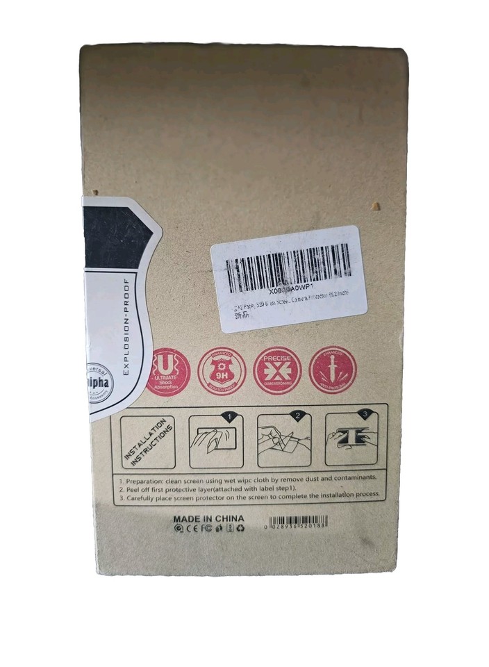 2×2 Pack Glass Screen Pro Premium Tempered Screen + Lens Protector ...