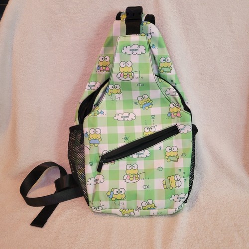 Keroppi Kawaii Frog Sling Backpack Chest Bag Crossbody Shoulder Bag ...