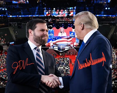 8x10 Photo Copy Of President Donald Trump & VP JD Vance W/ Digital ...