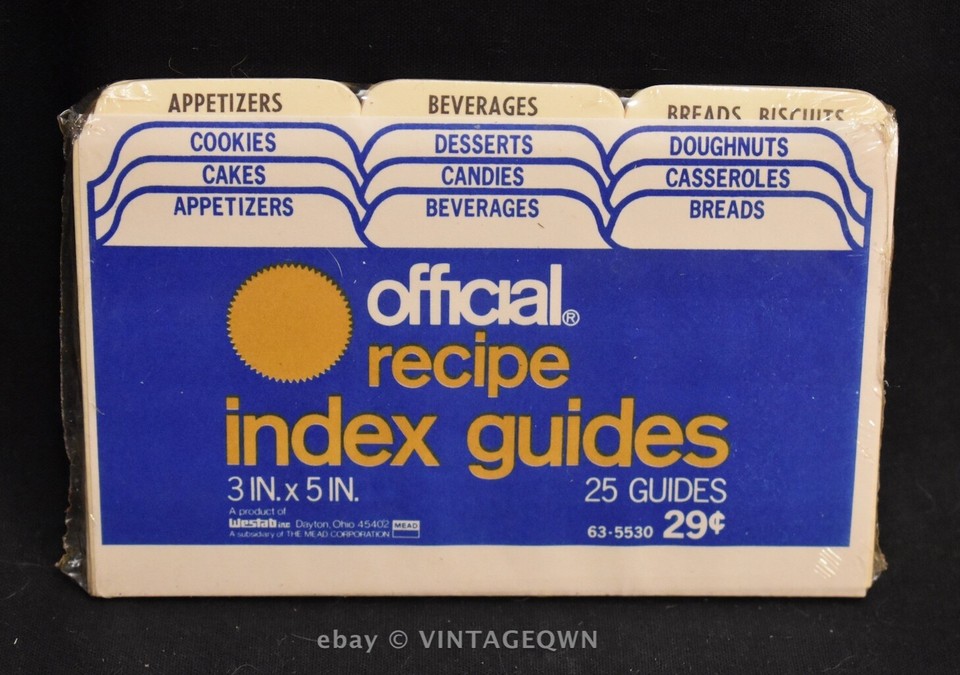 VTG Blank Recipe Card HERE'S WHAT'S COOKIN Current - RECIPE SAVERS ...
