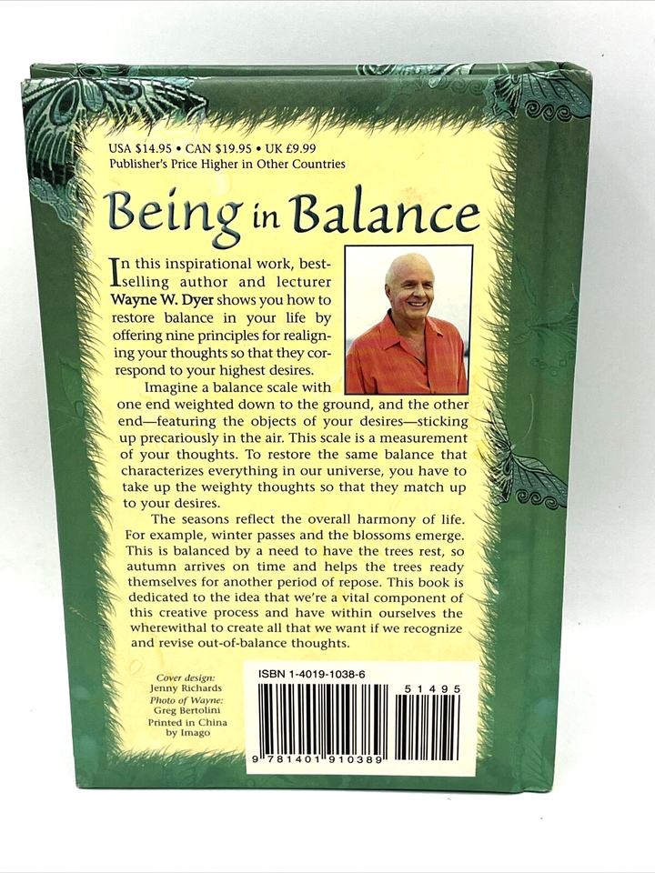 Dr Wayne W Dyer Being In Balance 9 Principles For Creating Habits To Match 9781401910389| eBay