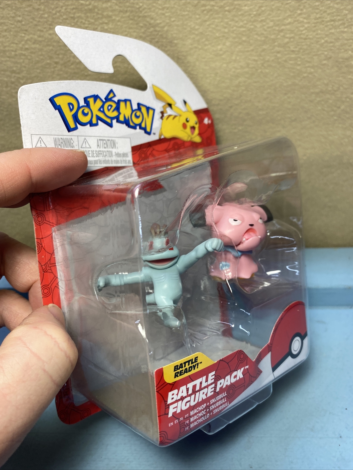 Pokemon Battle Action Figure Set SNUBBULL & MACHOP - 2 Pack 2022 NIP ...