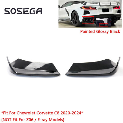 Rear Bumper Add-On Side Corner Aprons For Corvette C8 Z51 2020-2024 ...