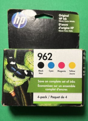 Genuine HP 962 ink cartridge-B/C/M/Y-for HP 9010 9015 Printer-OEM-NoBox ...